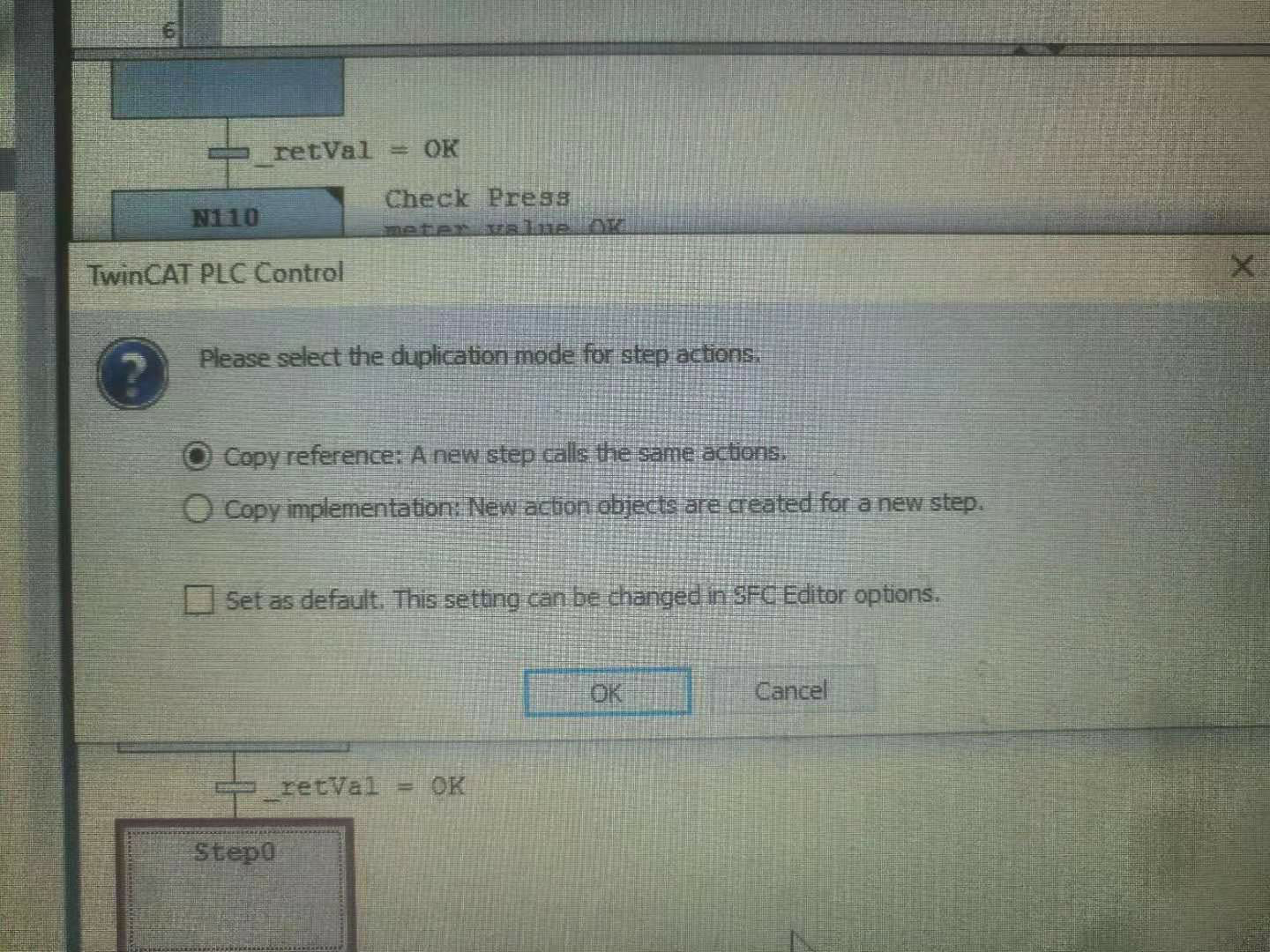 SFC常见问答: 请问SFC编程始，双击step弹出Copy reference和copy implementation，他们有什么区别？ | 倍福虚拟学院
